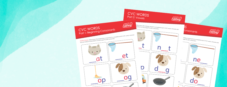 CVC Words Printables | School Aids